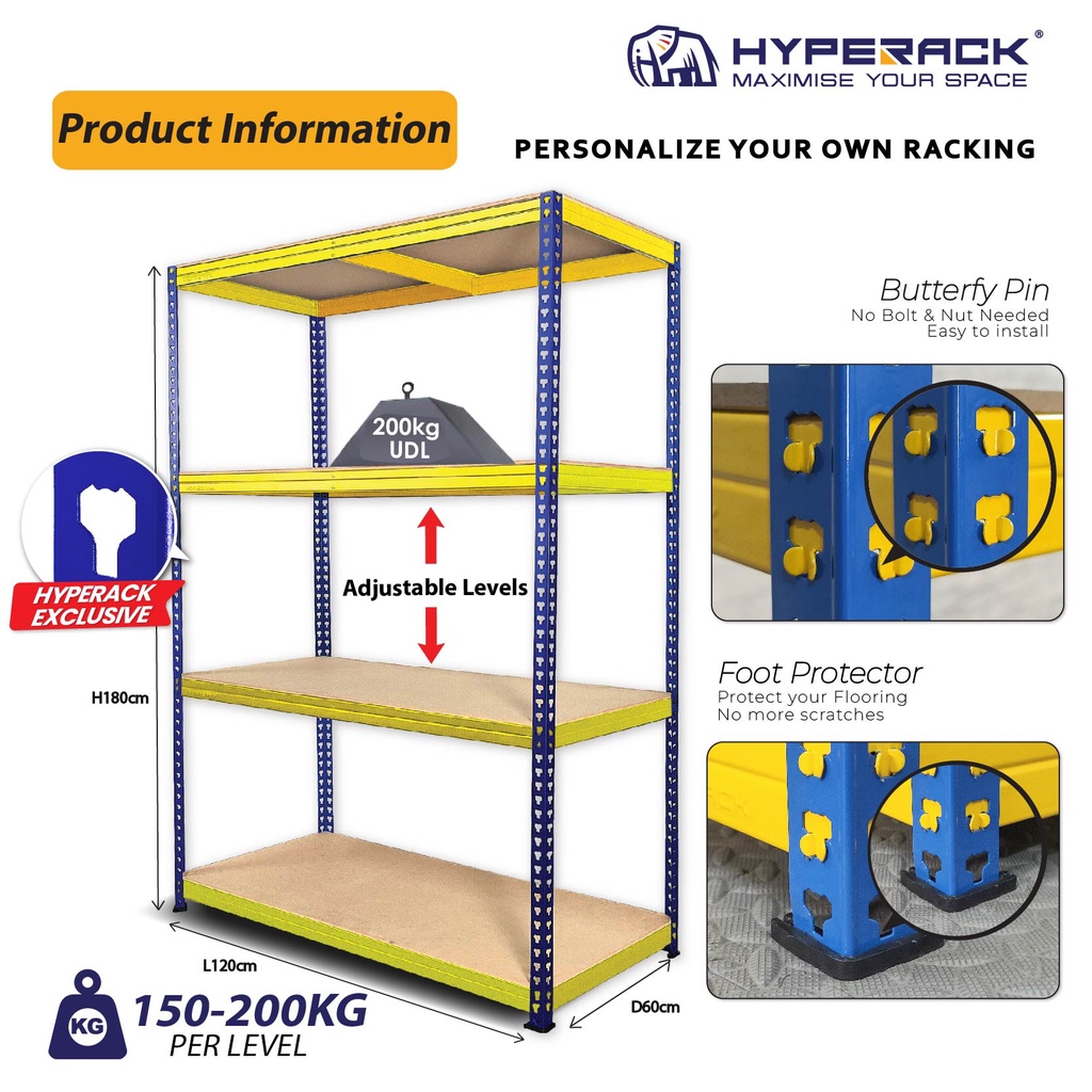 HYPERACK Livin Boltless Rack 架子置物架 | Shopee Malaysia