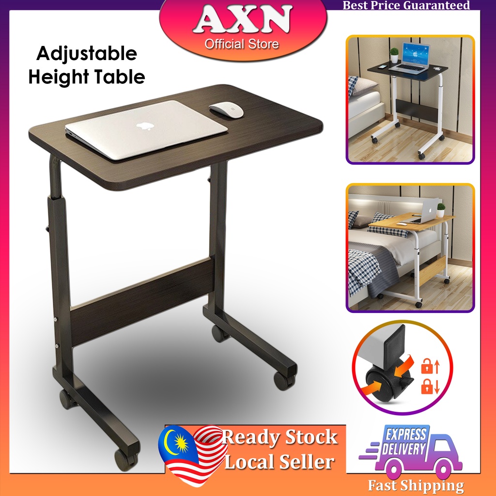 AXN Computer Laptop Adjustable Height Movable Table Desk Notebook Meja ...