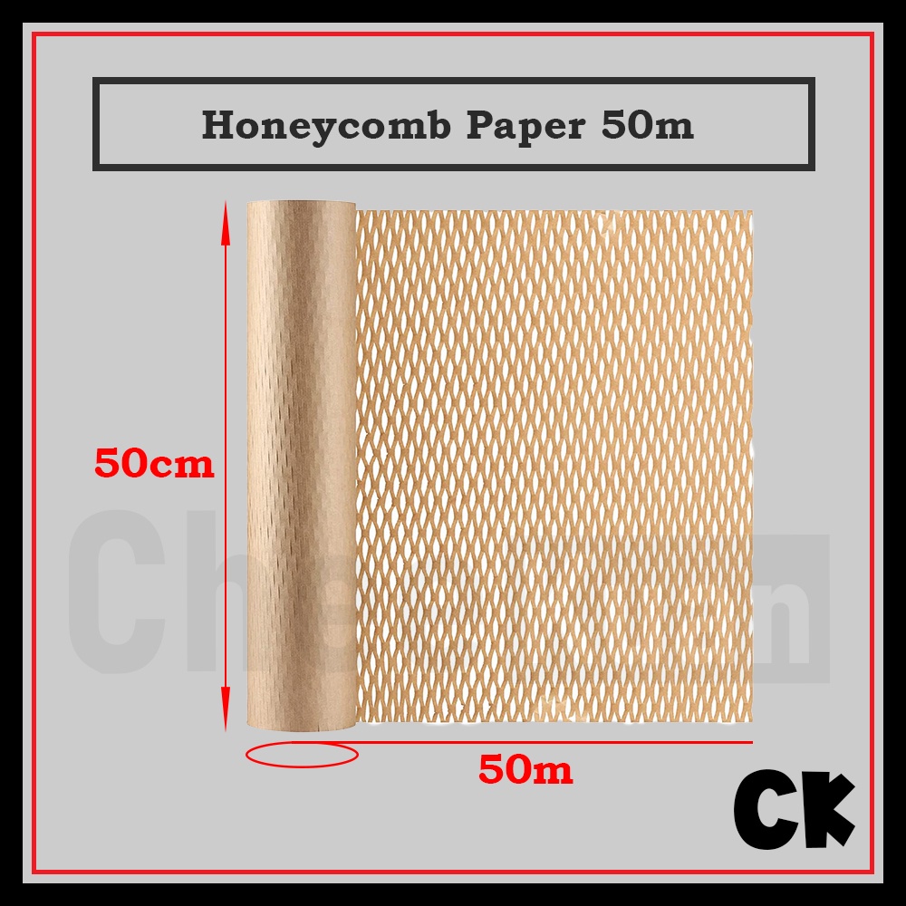 50m Honeycomb Paper Wrap Honeycomb Wrapper Kraft Paper Gift Box Wrapper ...