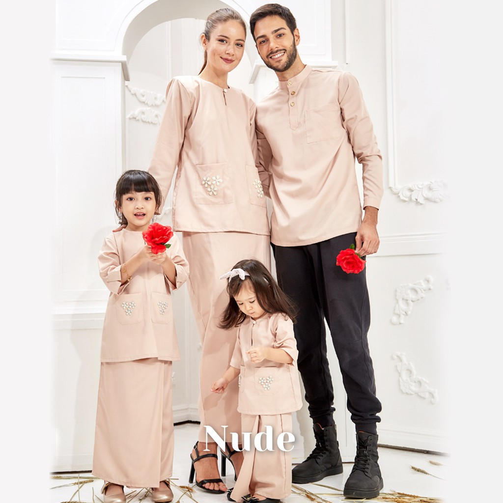Baju Raya By Laboo Set Family Sedondon 15 Warna - Nude | Shopee Malaysia