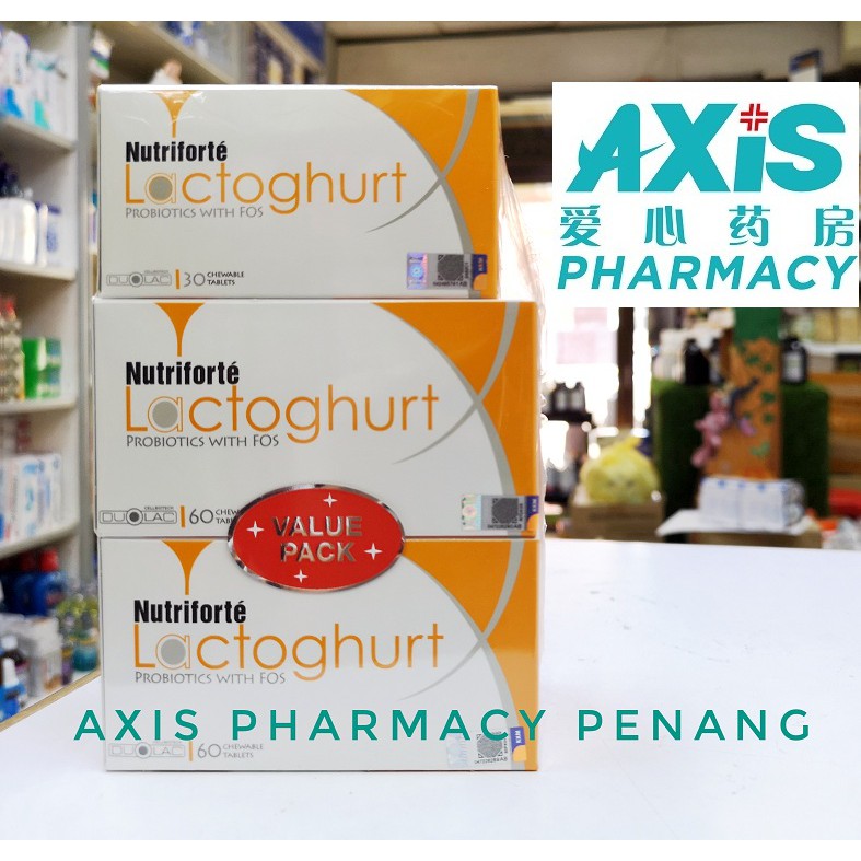 NUTRIFORTE LACTOGHURT PROBIOTICS (2X60'S VALUE PACKS FREE 30'S) EXP:04/ ...