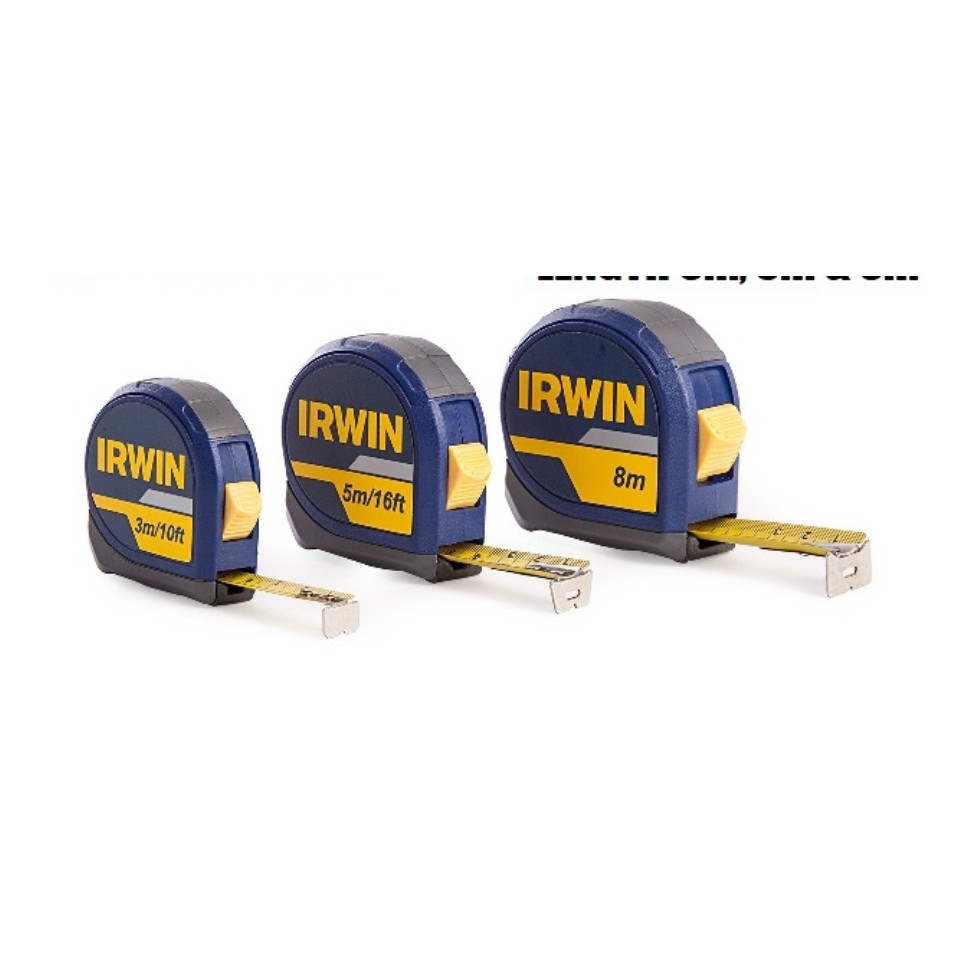 IRWIN PROFESSIONAL/STANDARD MEASURING TAPE 3M 5M 8M RULER MEASUREMENT ...