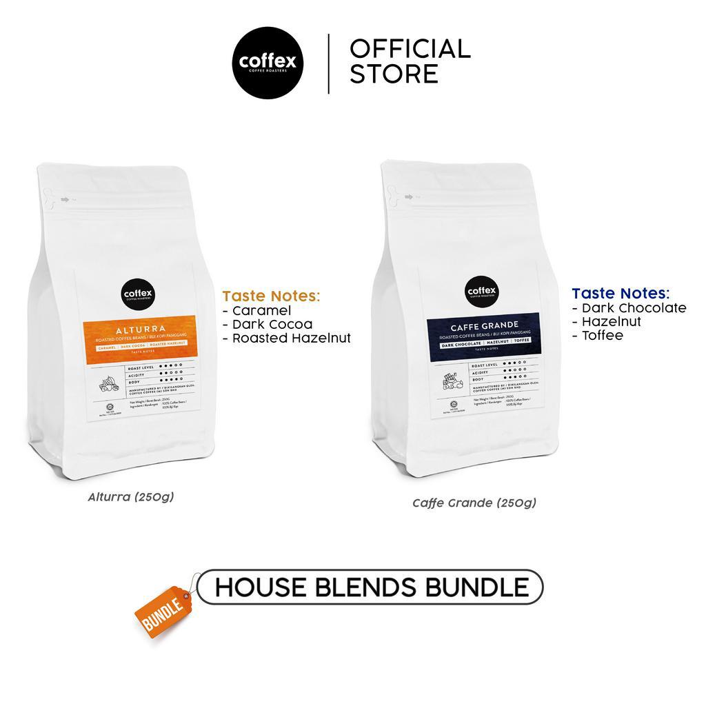 [BUNDLE] Coffex Alturra Blend and Caffe Grande Blend 100% Arabica Whole Coffee Bean (250g ...