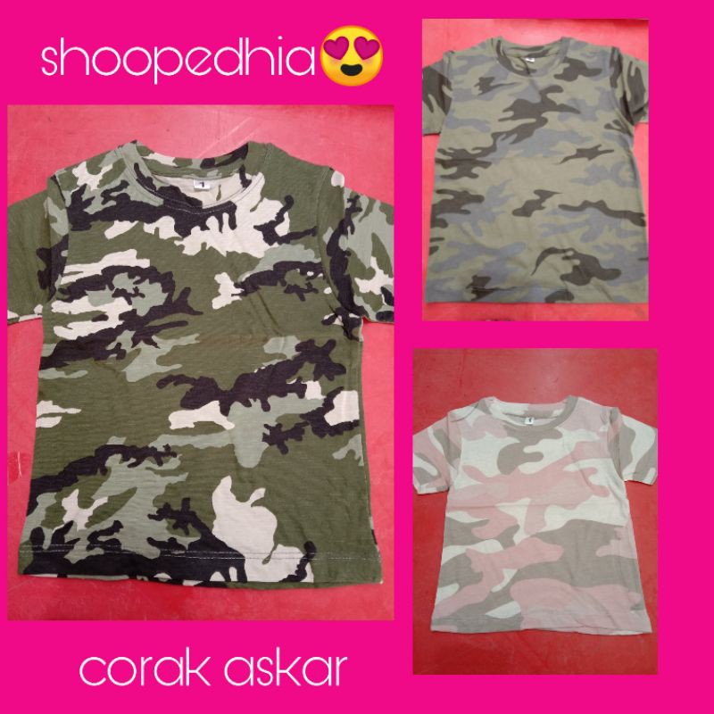 💥LIMITED💥🔥baju t-shirt corak askar 👦👧🔥 | Shopee Malaysia