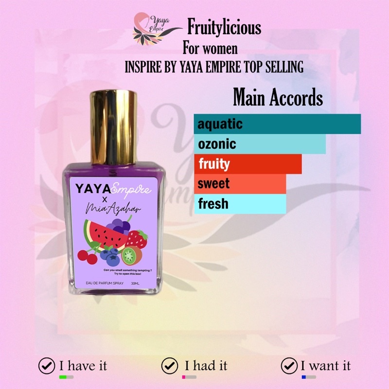 YAYA PERFUMES Limited Edition YAYA EMPIRE X MIA AZAHAR PERFUMES ...