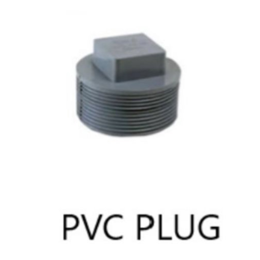 (5pcs) PVC THREADED PLUG 15MM (1/2") or 20MM (3/4") | Shopee Malaysia