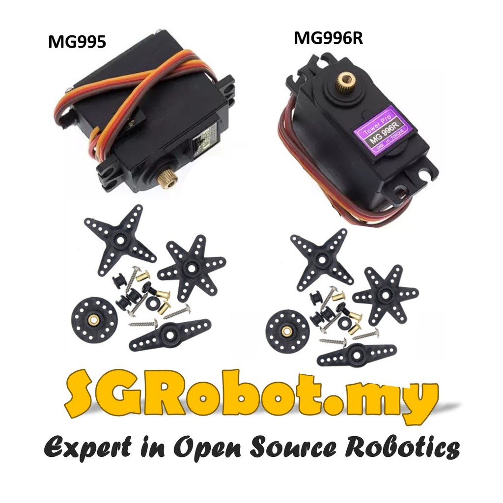 Arduino Towerpro MG90S MG995 MG996 Servo 180 Degree Metal Gear Servo ...