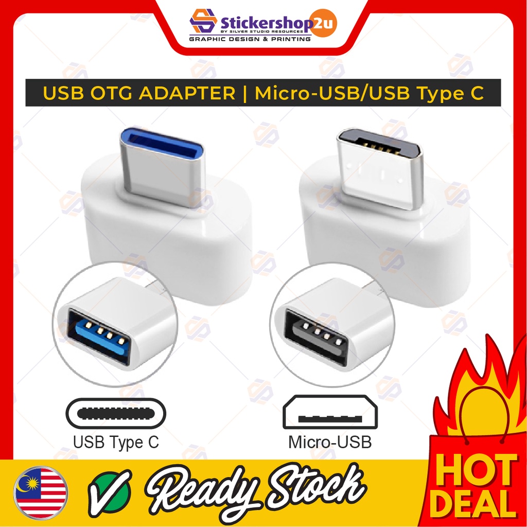 USB OTG Adapter ( Micro-USB/USB Type-C Interface) | Shopee Malaysia