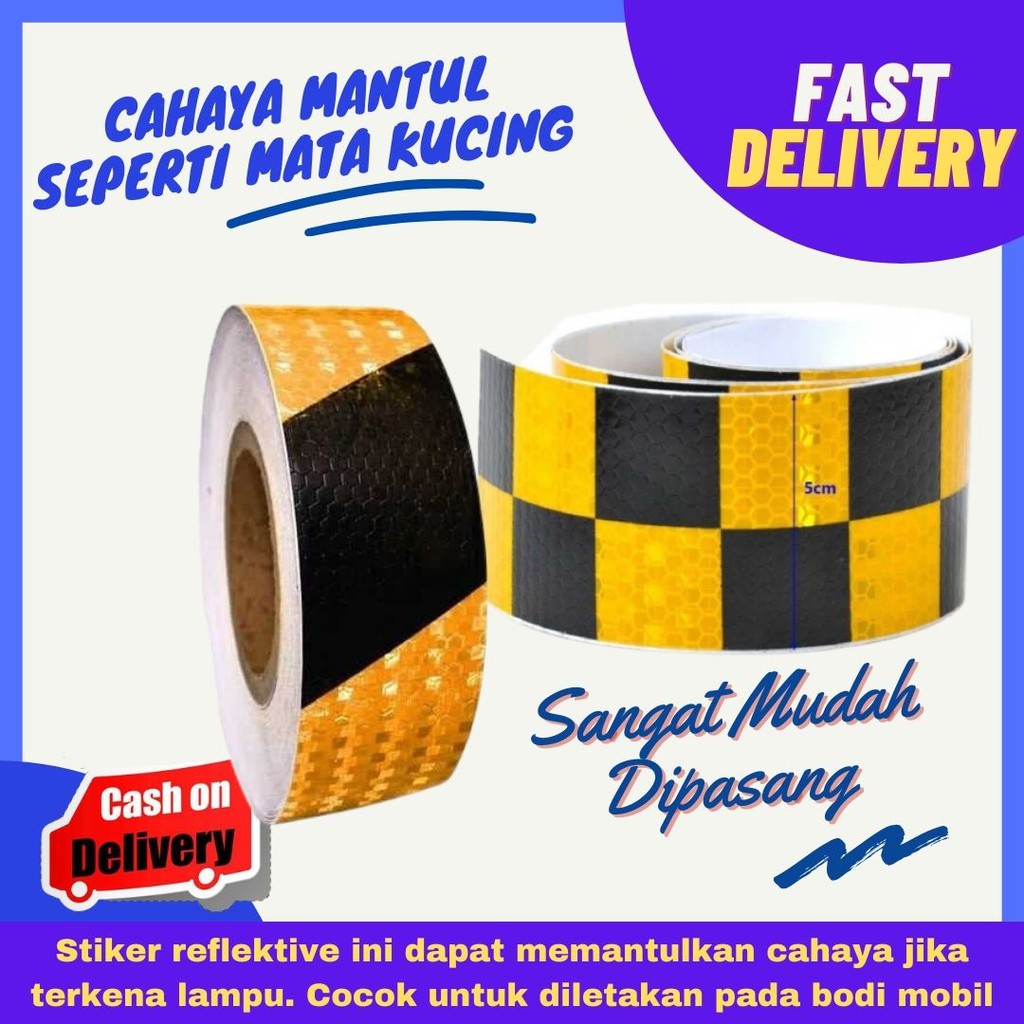 MATA Reflective Sticker Reflector dual Stone Cat Eye Sticker Flame 5cm ...