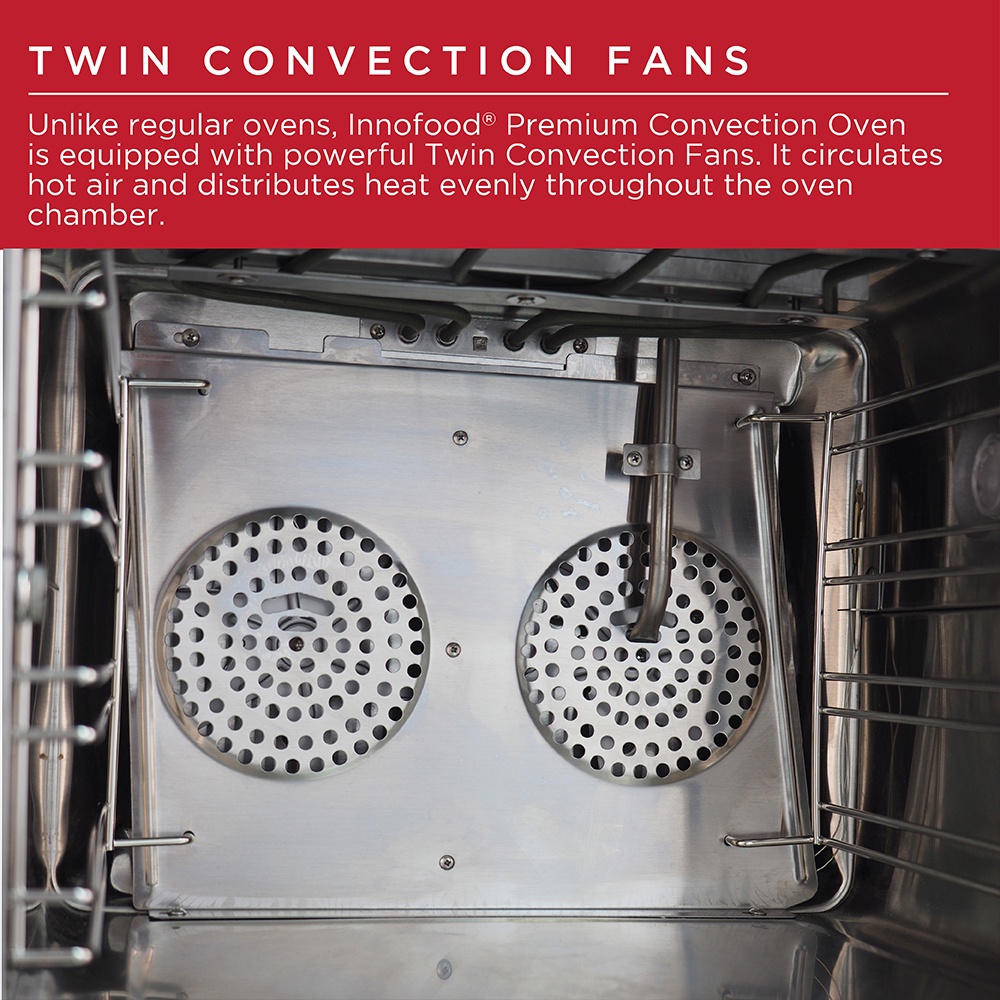 Innofood Twin Turbo Fan Convection Oven Ideal For Bread And Biscuits KT ...