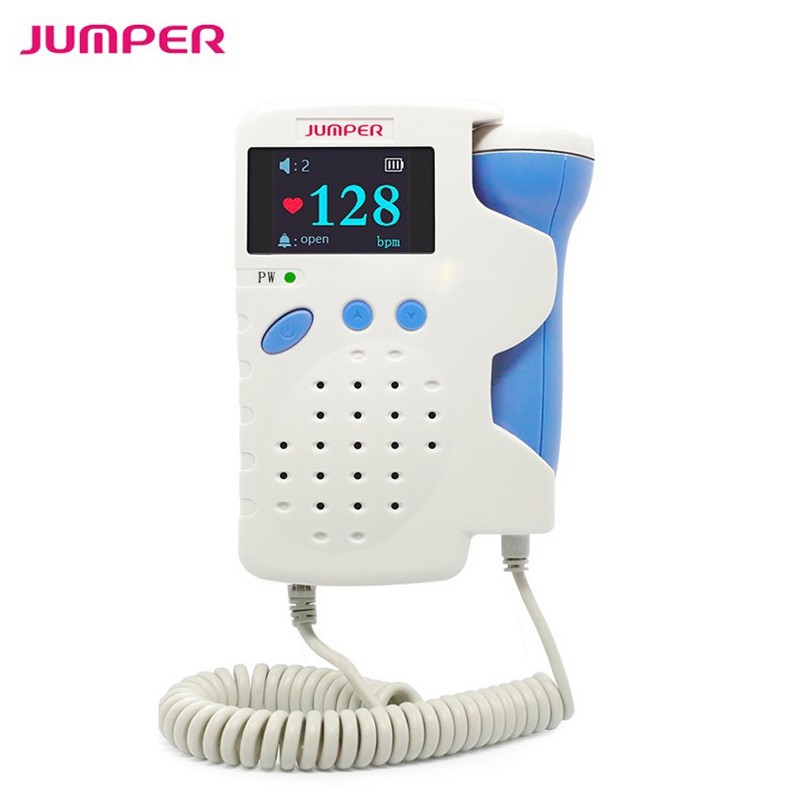 JUMPER Fetal Doppler Pocket Fetal Monitor 100B LCD Screen Baby ...
