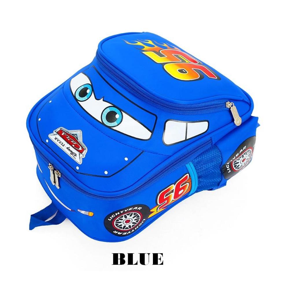Kid 3D McQueen Cars School Bag Backpack (3 Color Options)id 3D McQueen ...