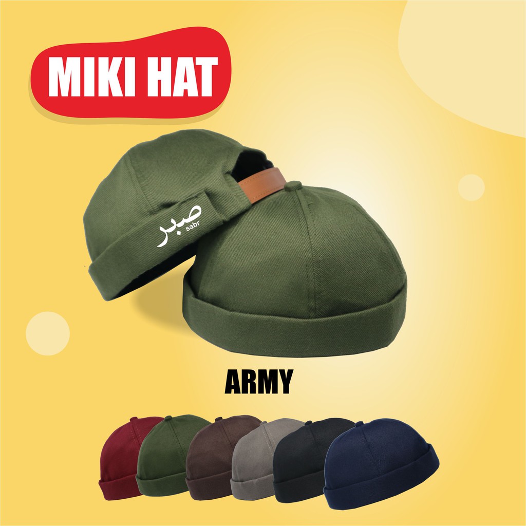 Miki Hat Calligraphy Patient Mikihat Premium Brimless Hats | Shopee ...