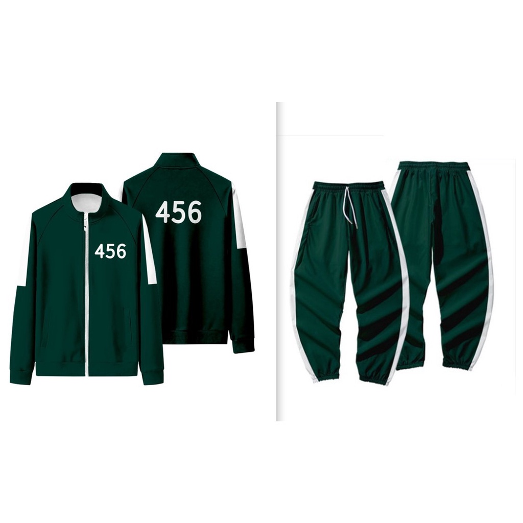 Squid Game Suit Costume Adult Green Tracksuits, Cosplay Outfit Costume ...