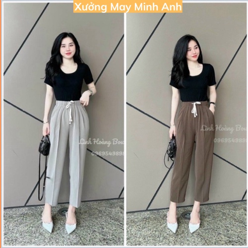 Women's Korean, High Waist With Drawstring Premium Ruby Pants | Shopee Malaysia