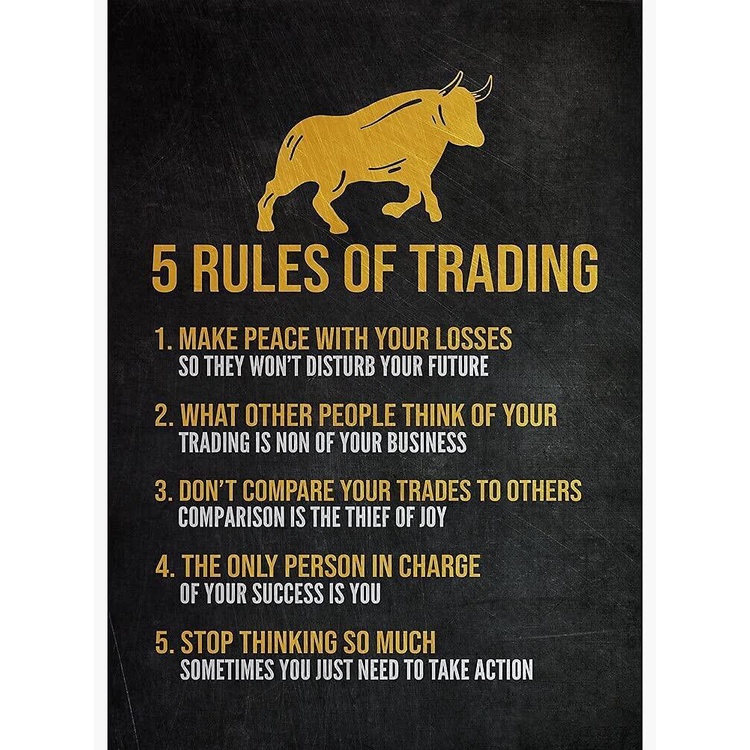 Centiza 5 Rules of Trading Trader Trading Gift Idea Poster Trading ...