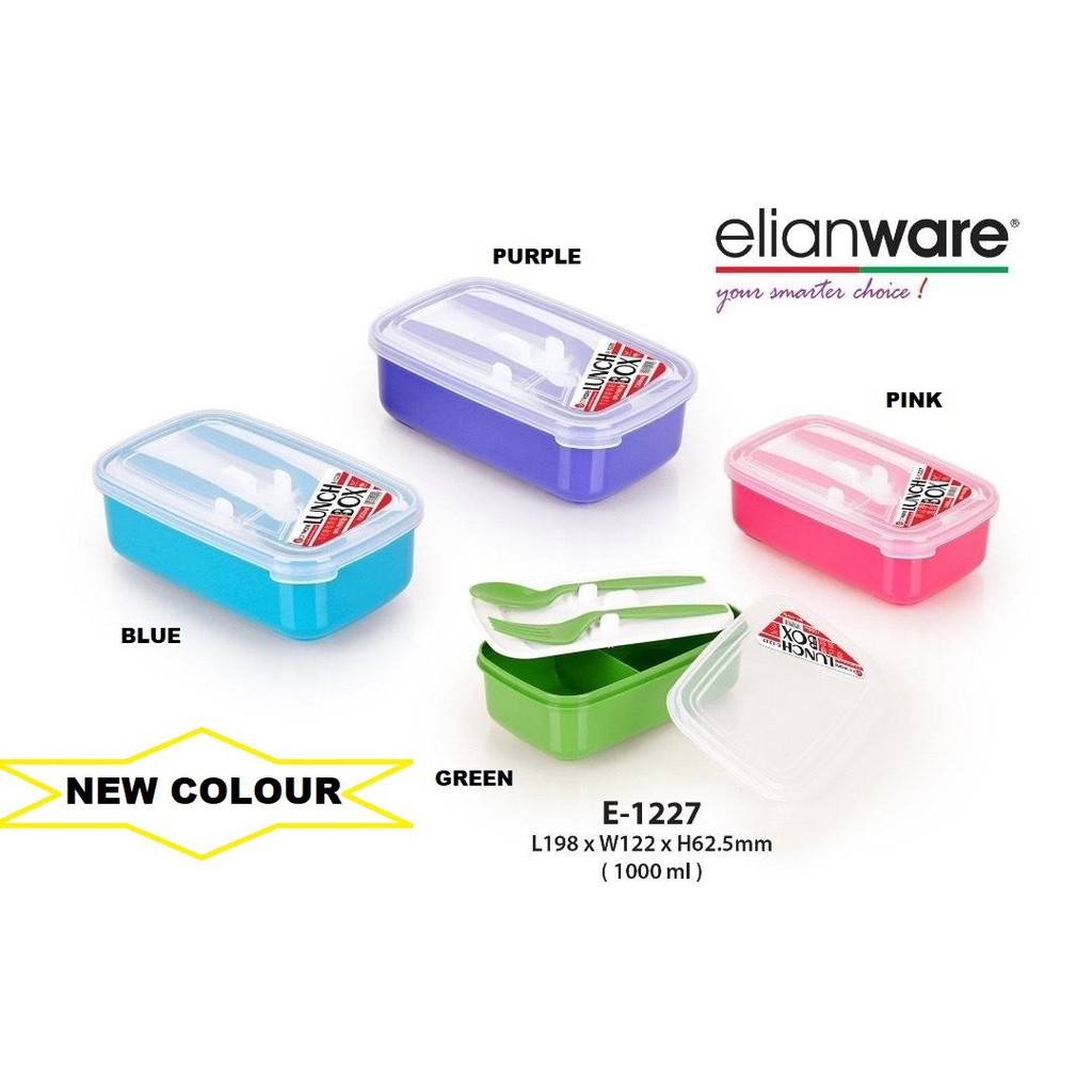 Elianware Spoon and Fork BPA FREE Plastic Food Container with ...