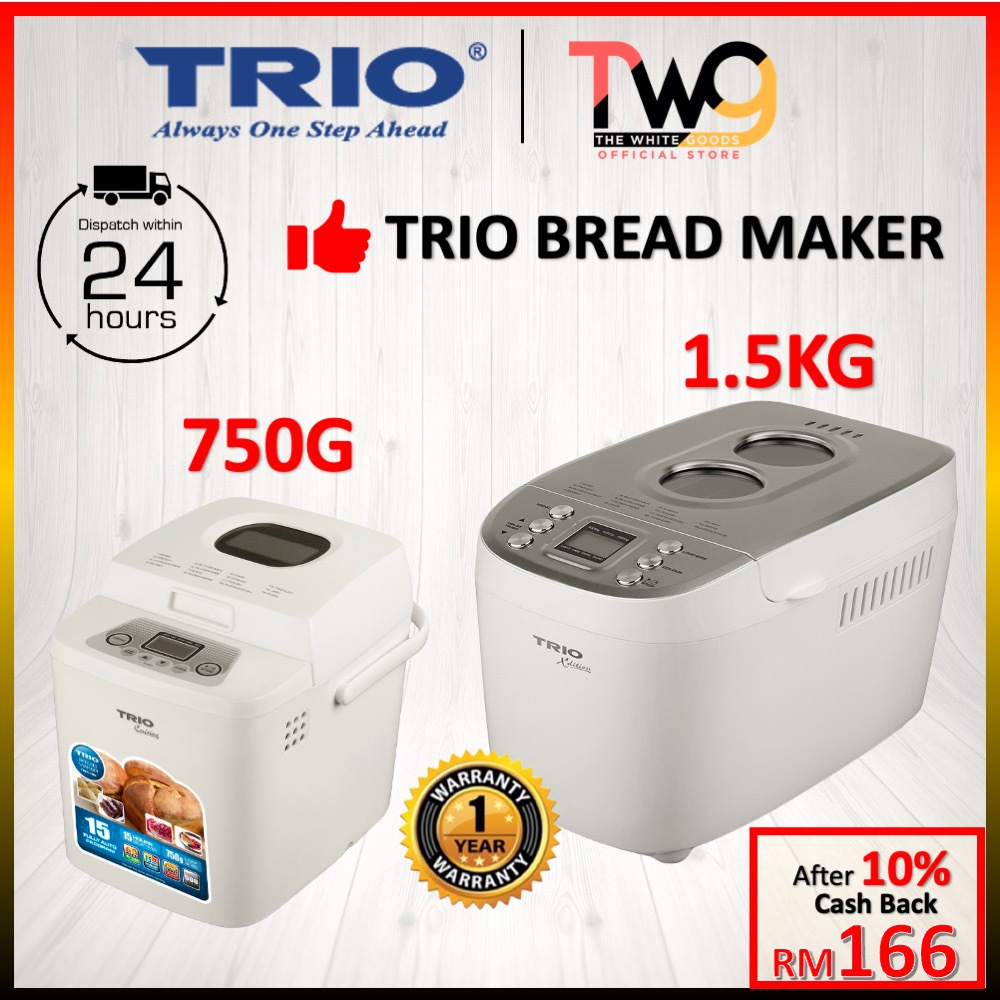 [Stock Ready, SHIP NEXT DAY] TRIO Bread Maker TBM-106 / TBM-222 LCD ...
