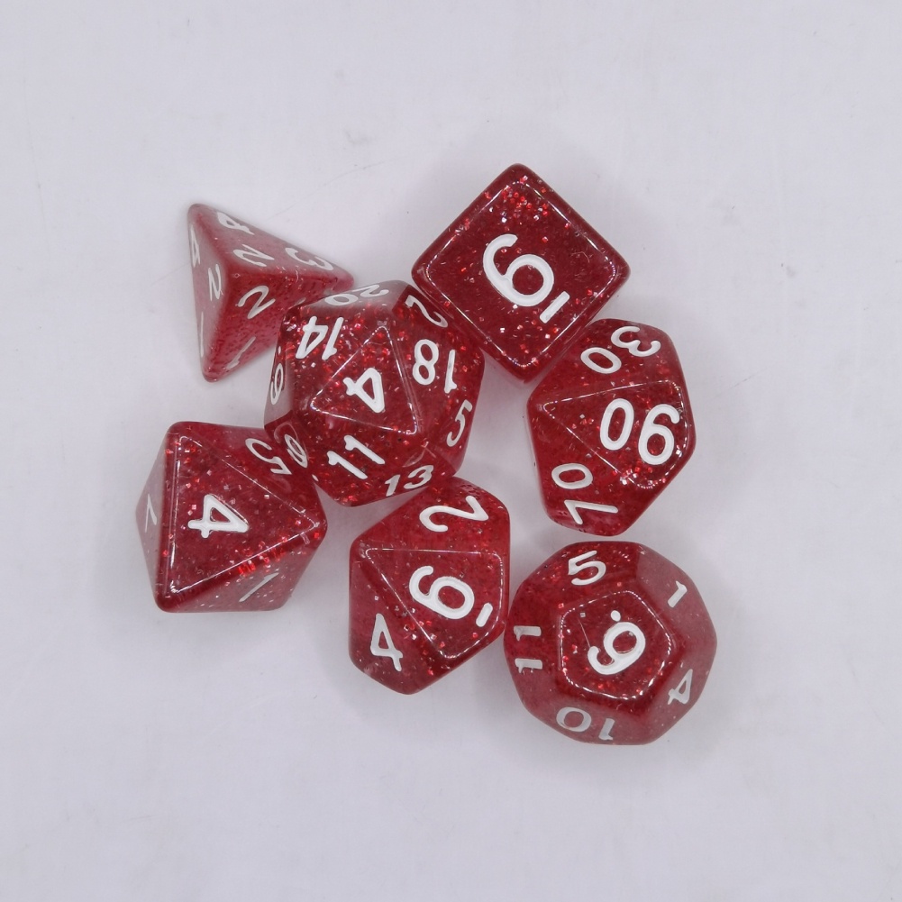 7pcs/set Multi-sided Clear Dice Set Game Dice For Rpg Dnd Accessories ...