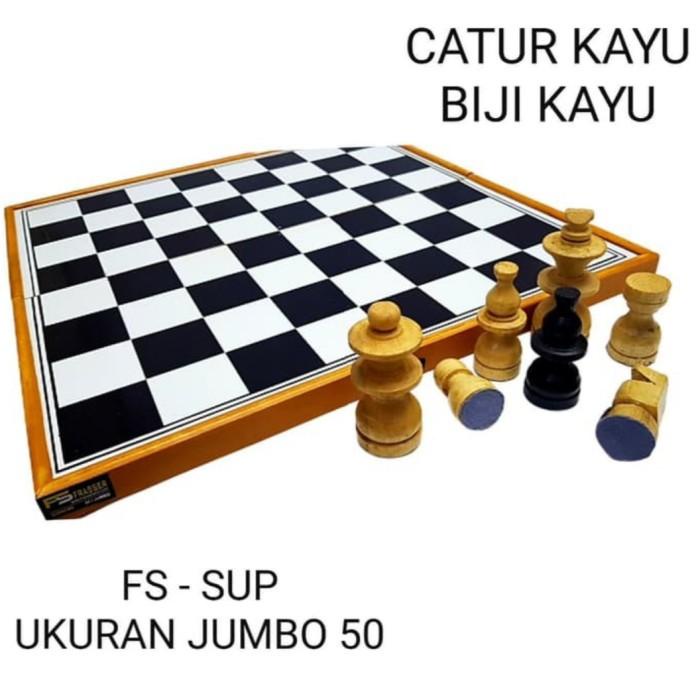 KAYU 50cm Jumbo Large Wooden Chessboard/Chessboard | Shopee Malaysia