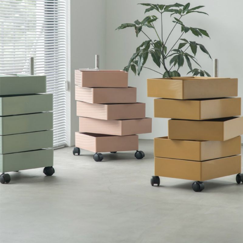 360 Rotating bedside table bedroom ins style cosmetic storage side ...