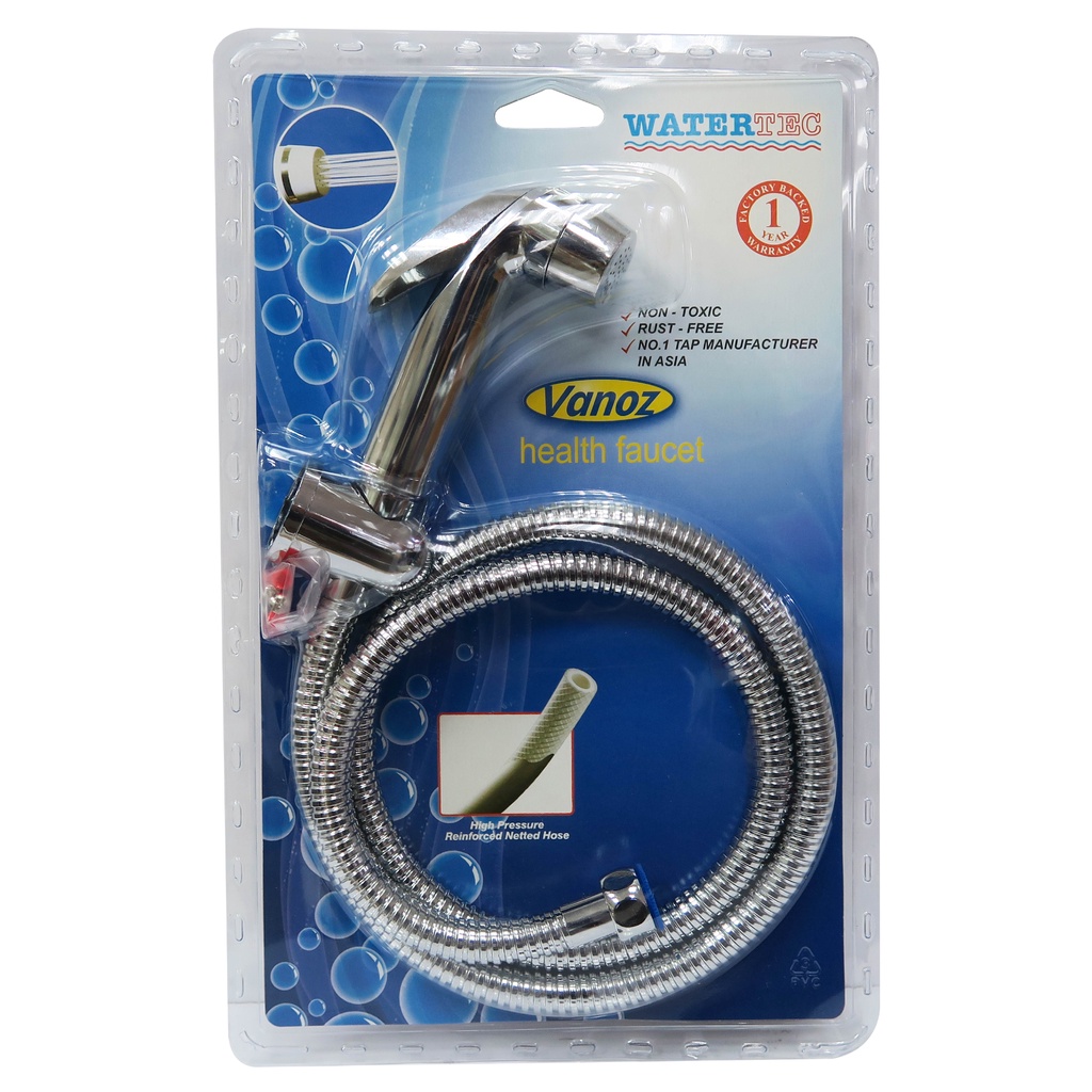 Watertec Vanoz Hand Bidet Set Health Faucet Hose Toilet Maroon Burgundy ...