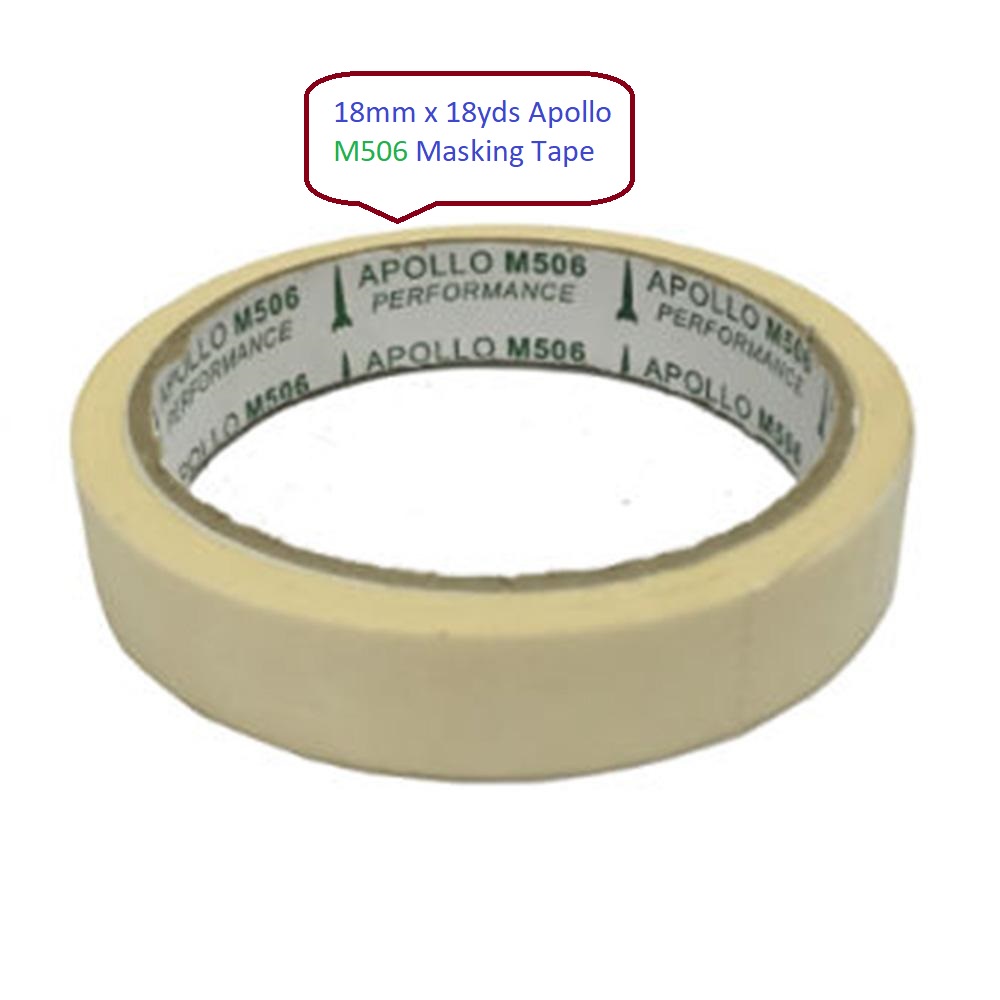 192 rolls (1 box) 18mm x 18yds APOLLO (M506) Masking Tape | Shopee Malaysia