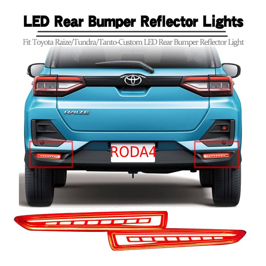 Toyota Raize GR 2021 2022 Car Led Rear Bumper Reflector Light COB Model ...
