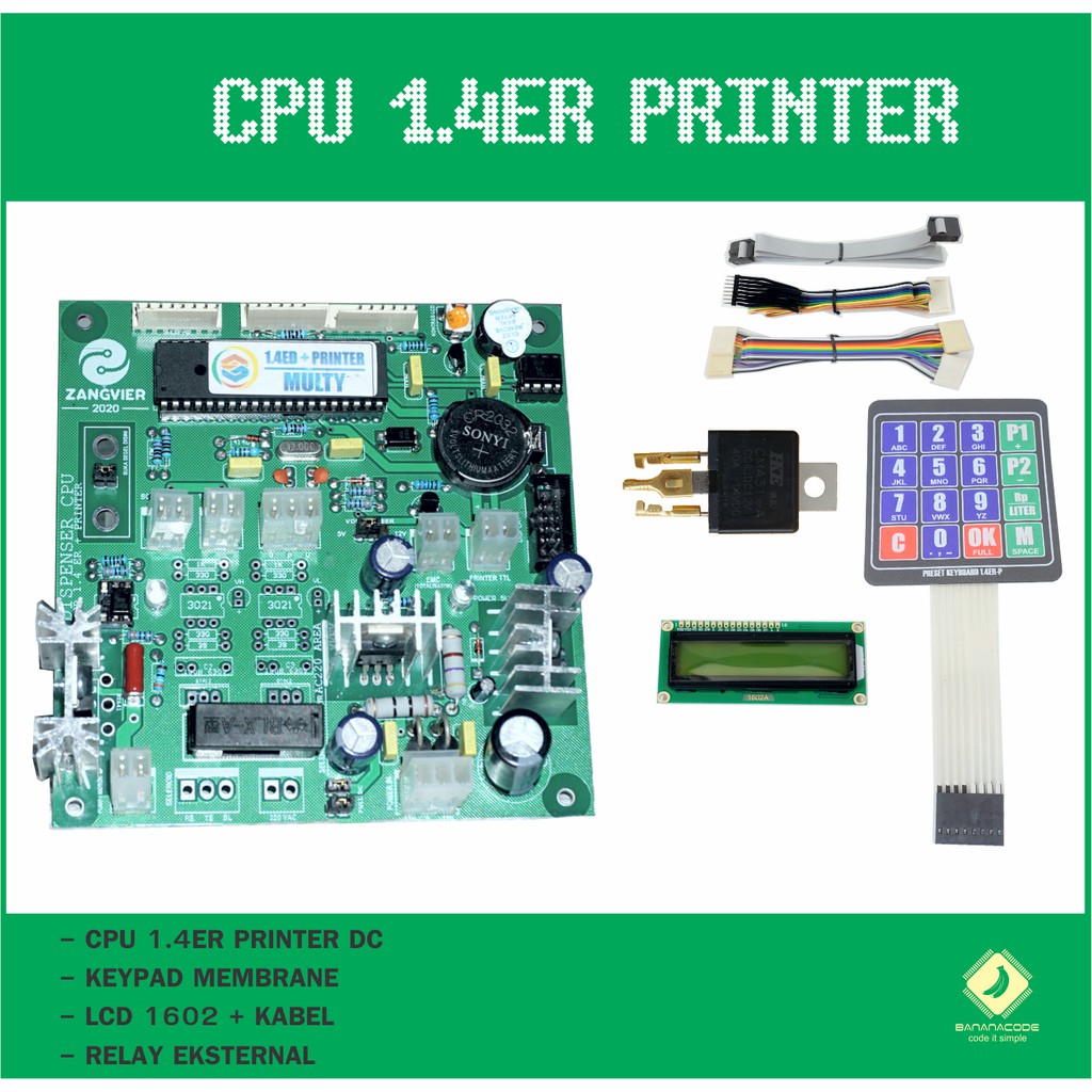 Cpu PERTAMINI 1.4ER DC PUMP PRINTER + KEYPAD + LCD1602 + CABLE | Shopee ...