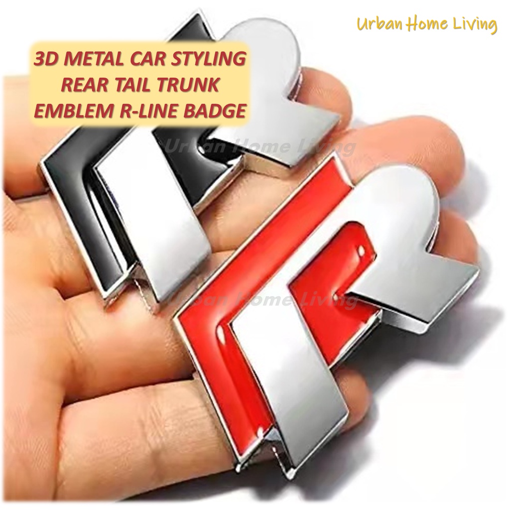 VOLKSWAGEN R-LINE 3D Metal OEM Car Styling Rear Tail Badge Emblem For ...