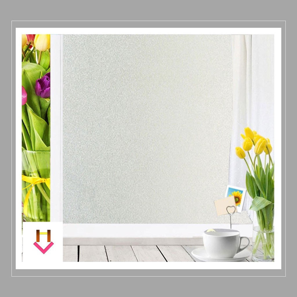 45cm x 3m Sticker Kaca Frosted Privasi – Filem PVC Lekat Sendiri untuk ...