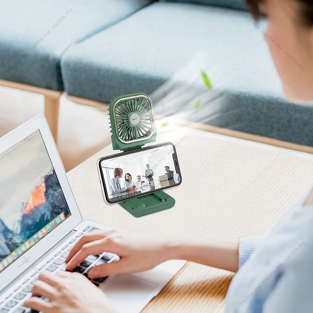 Portable Fan 3000mAh Hanging Neck Fan 小风扇 带 充电宝Folding Fan Charging Fan ...