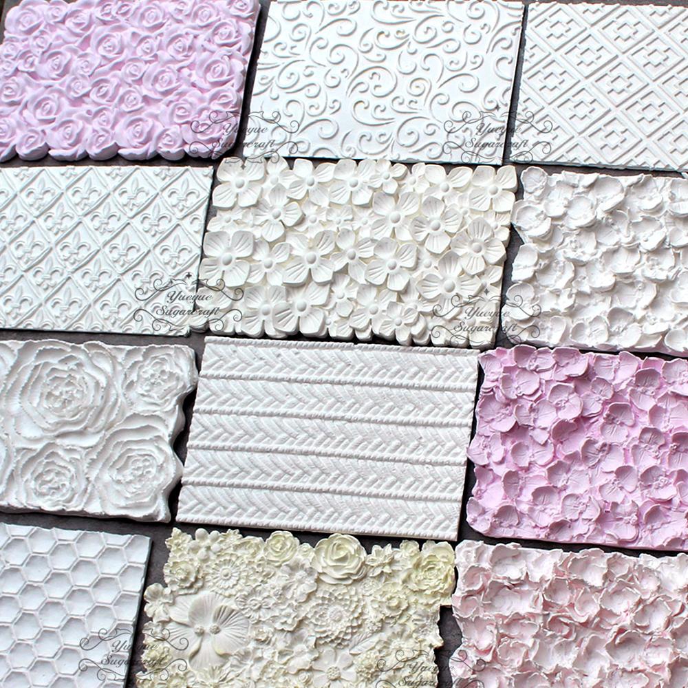 Yueyue Sugarcraft wedding Emboss flower Silicone mold fondant mold cake ...
