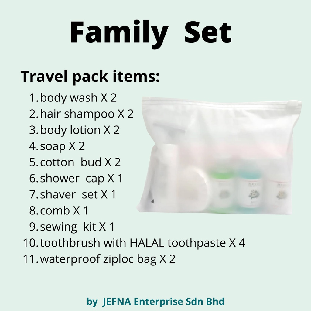 HALAL or Basic Travel Set / Travel Pack / Travel Amenities / Travel ...