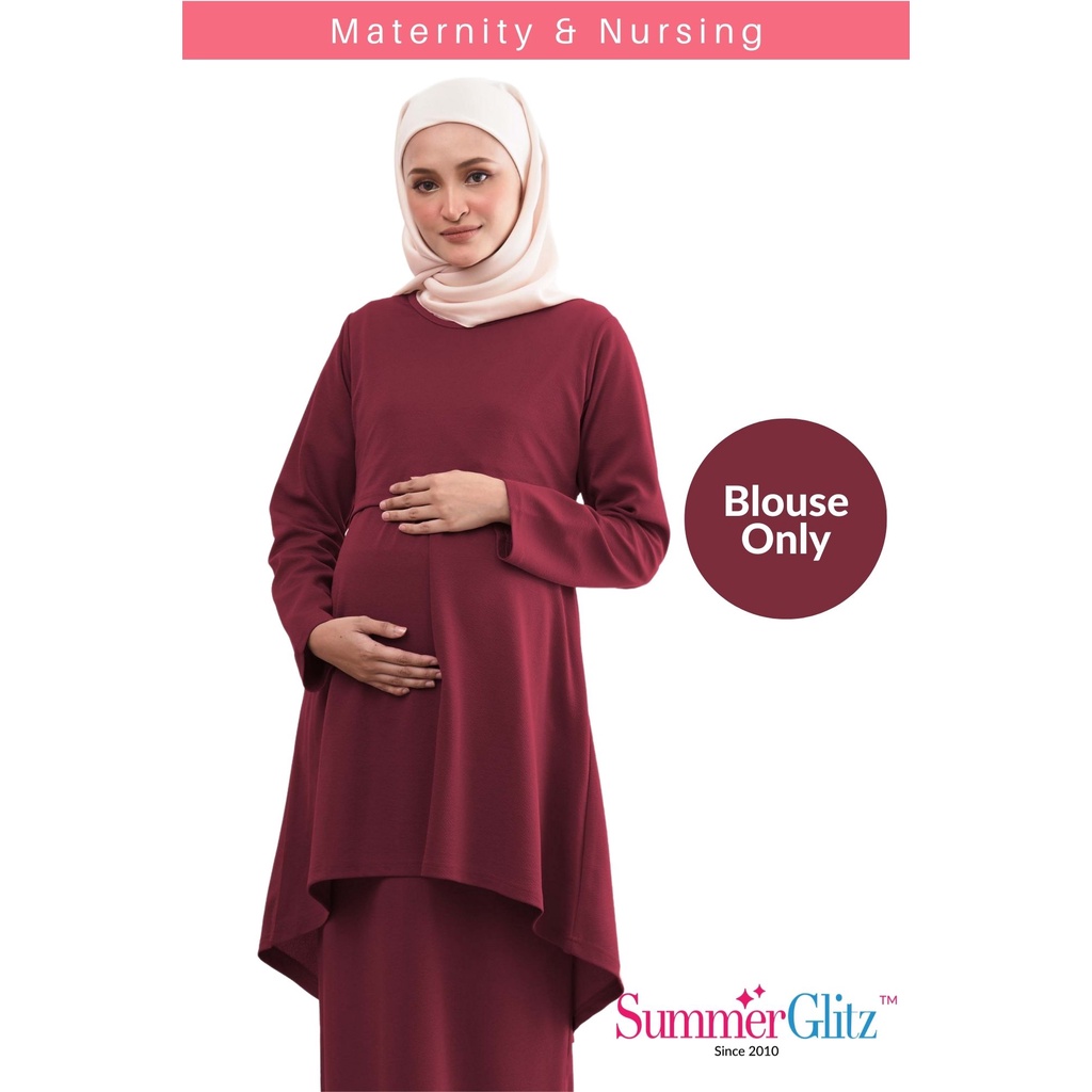 SummerGlitz Maternity & Nursing Set Raya Hi-Lo Extra Long Pocket ...