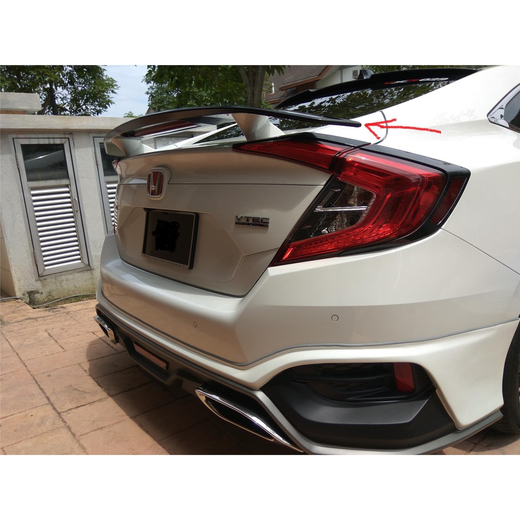 Honda Civic FC SI Spoiler Abs With Brake Light gross black | Shopee ...