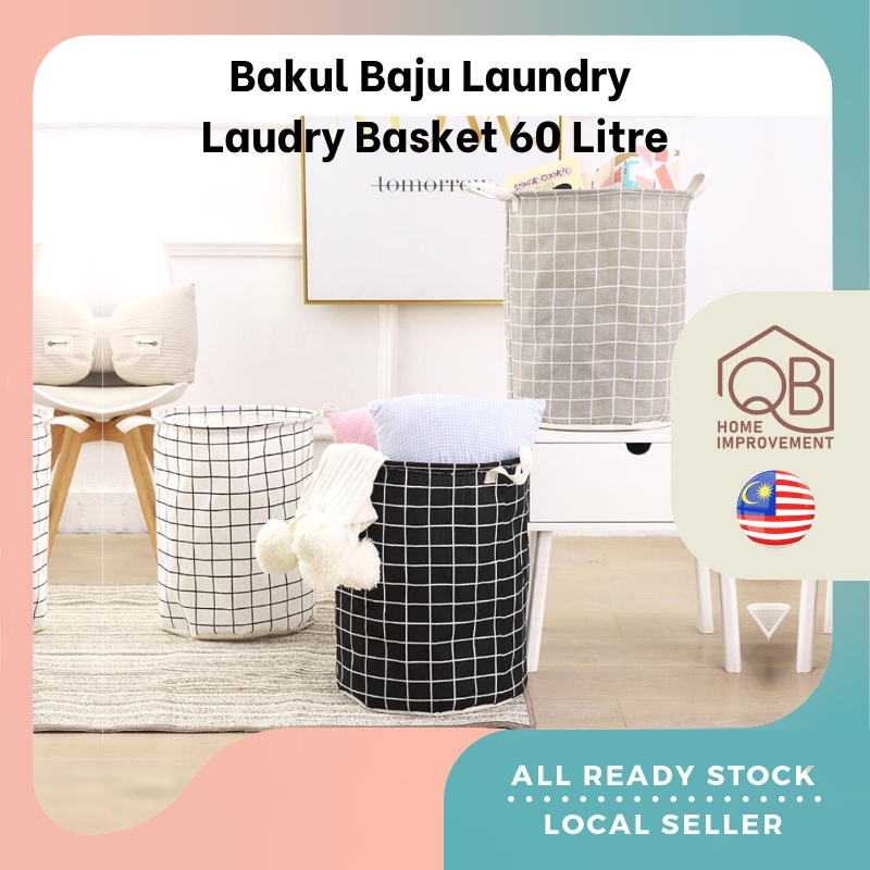 Foldable Laundry Basket Storage Box Waterproof Large Capacity Bakul ...
