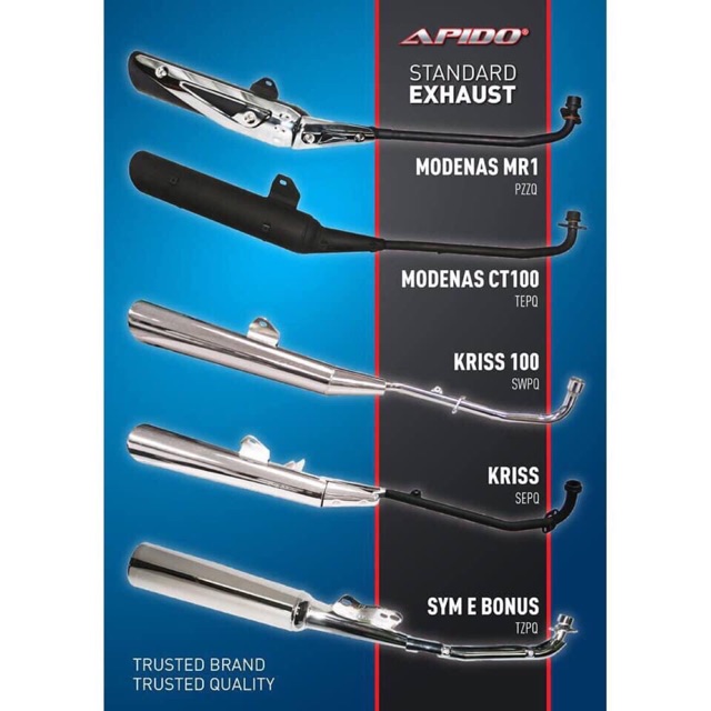 ct100 ct110 ct 100 ct 110 e-bonus mr1 mr-1 ebonus sym bonus 110 exhaust ...