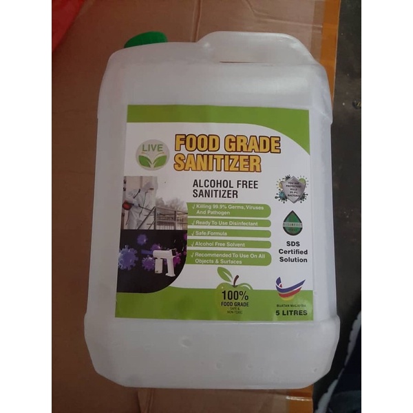 🔥Ready Stock🔥Original Live Food Grade Sanitizer 5L Alcohol Free ...