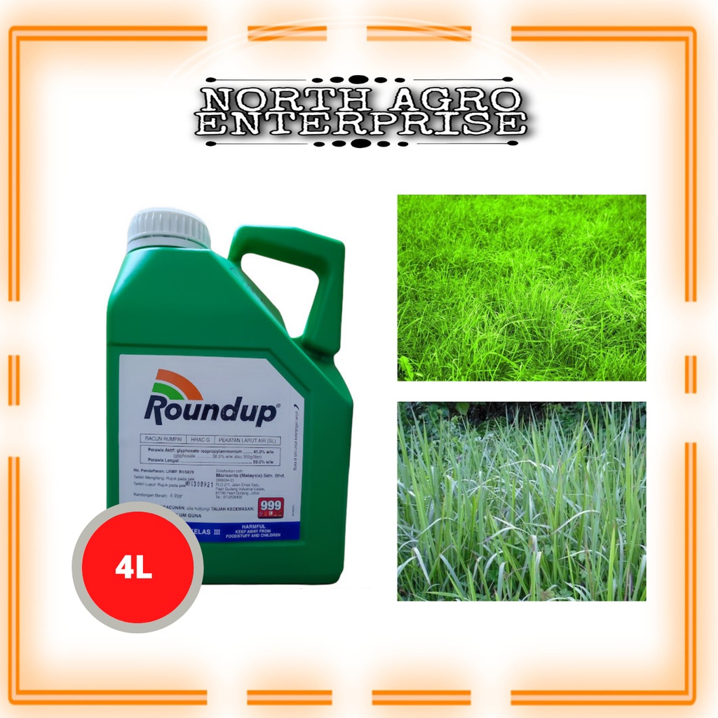 Racun Rumput Rumpai Roundup Glyphosate 41% Weed Killer | Shopee Malaysia