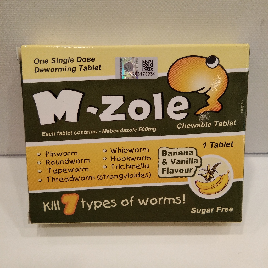 M-Zole Chewable Tablet 1's (Banana & Vanilla Flavour) | Shopee Malaysia