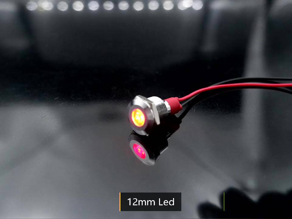 6mm 8mm 10mm 12mm Metal LED Warning Indicator Light Signal Lamp Pilot ...