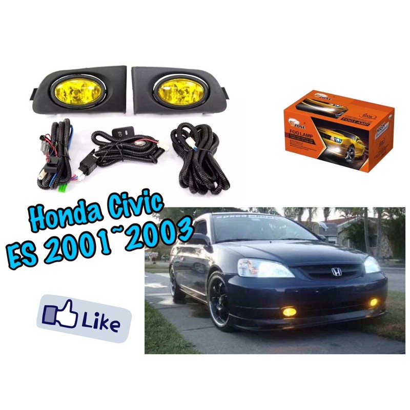 H-ZONE OEM FOG LAMP YELLOW HONDA CIVIC EP3/ES 2001-2003 SPORT LIGHT ...