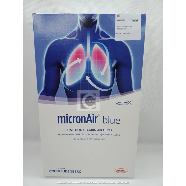 CORTECO AIRCOND FILTER AUDI,VW,LAMBORGHINI, CABIN FILTER WITH ANTI ...