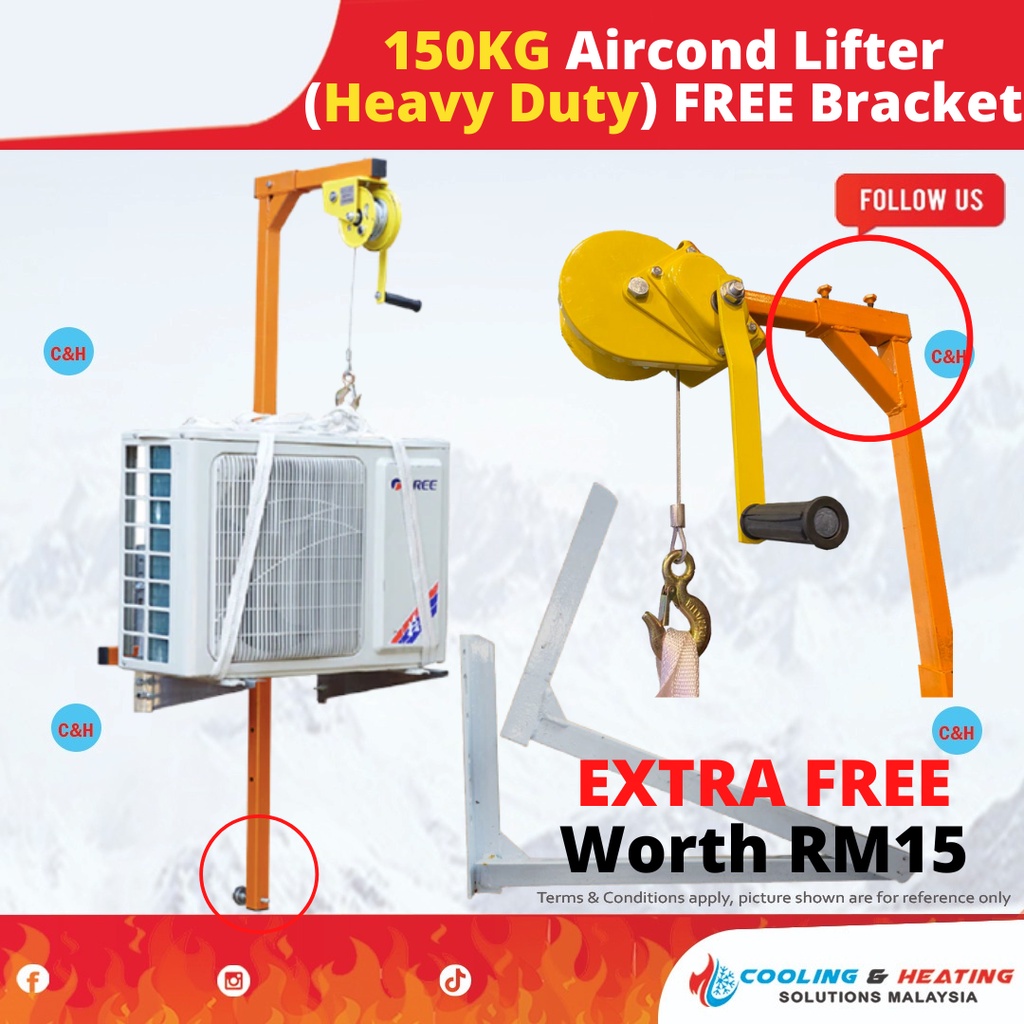 **FREE 1HP BRACKET** Aircond Lifter Aircond Lifting Crane Hoist Max ...