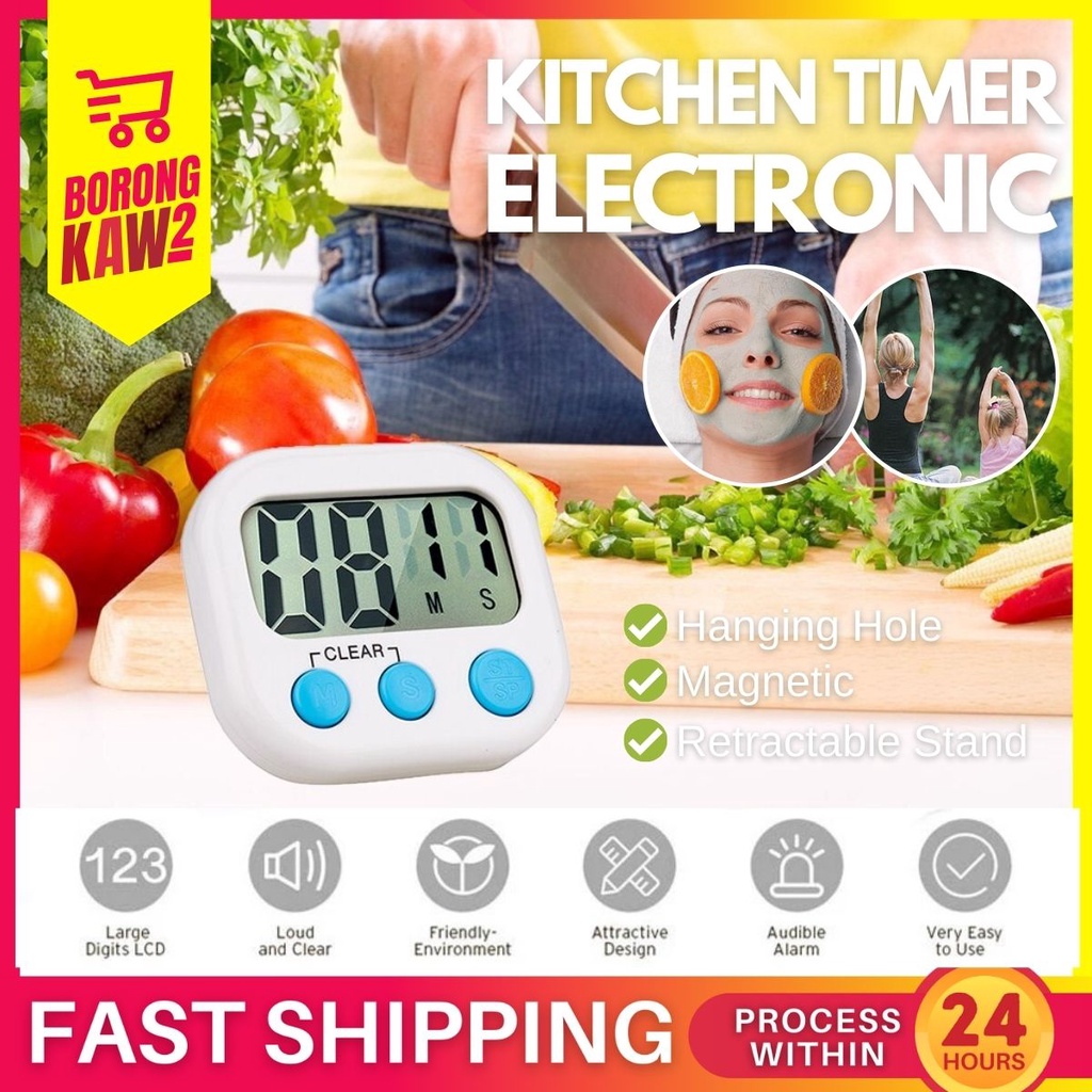 HX-111 Kitchen Timer Electronic Magnetic Digital Cooking Stopwatch ...
