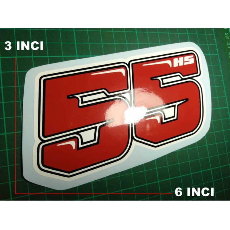 Stiker nombor 55..... | Shopee Malaysia