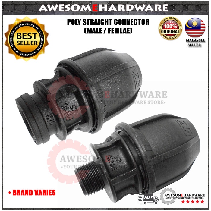 POLY FITTING POLY CONNECTOR JOINT MTA FTA 32MM 25MM 20MM 1/2" 3/4" 1 ...