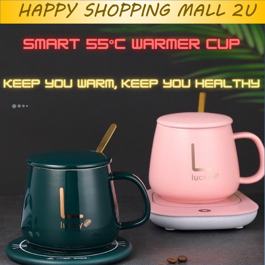 Smart 55°C USB Warmer Cup Coaster Heating Cup Keep Warm Mug Cawan Panas ...