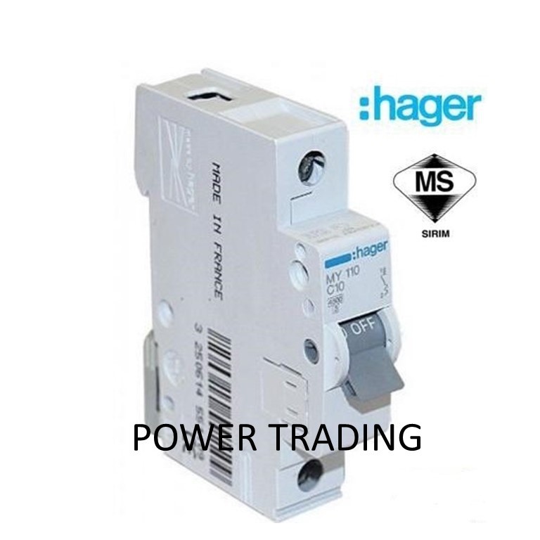 hager MY series 1 POLE 1A/ 2A/ 6A/ 10A / 20A / 32A / 40A/ 50A/ 63A MCB 4.5KA | Shopee Malaysia
